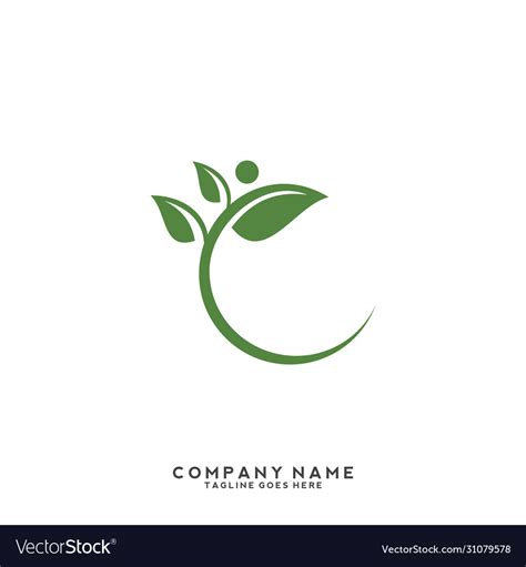 Eco Icon Green Leaf Isolated Royalty Free Vector Image