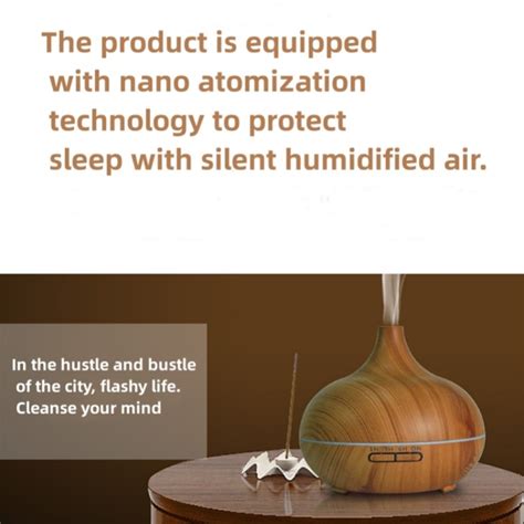 300ml Deep Brown Color Essential Oil Flame Aroma Diffuser For Home Use