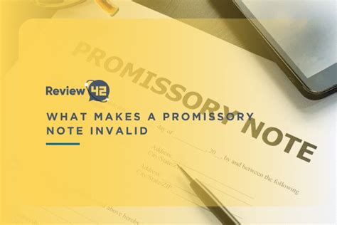 What Makes A Promissory Note Invalid How To Prove Validity Review42