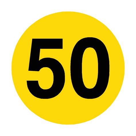 Number 50 Floor Marker Safety Uk