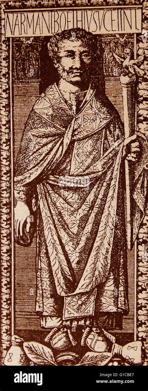 Engraving Depicting Anicius Manlius Severinus Boëthius 480 524 A Roman Senator Consul