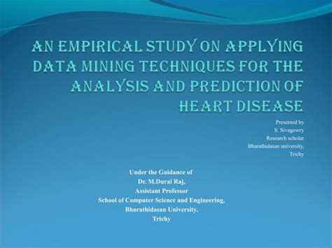 Survey On Data Mining Techniques In Heart Disease Prediction Ppt