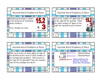 Decimal Word Problems Task Cards Multiplication And Division TPT