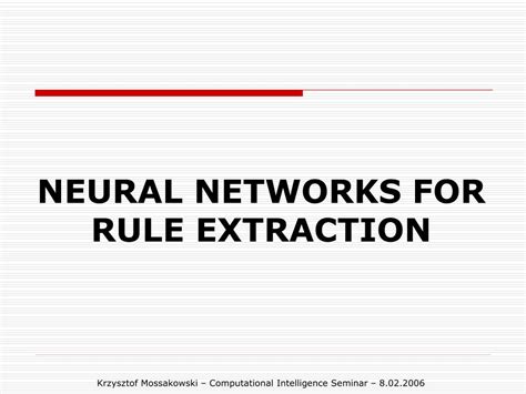 Ppt Rule Extraction In Neural Networks A Survey Powerpoint