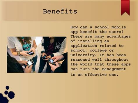 School Mobile App Ppt