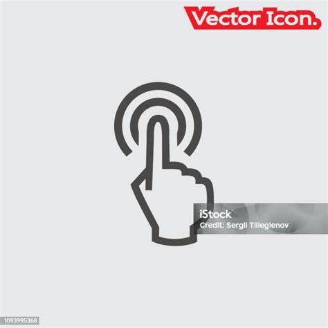 손 아이콘 고립 된 기호 및 응용 프로그램 웹 및 디지털 디자인에 대 한 평면 스타일을 클릭 합니다 가리키기에 대한 스톡 벡터