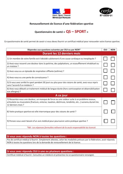 Questionnaire de Santé CCIS Villiers