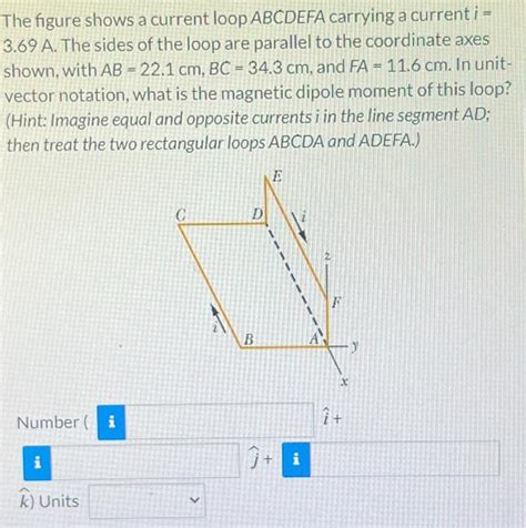 Solved The Figure Shows A Current Loop ABCDEFA Carrying A Chegg Com