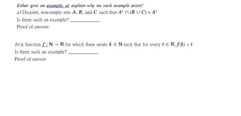 Solved Either Give An Example Or Explain Why No Such