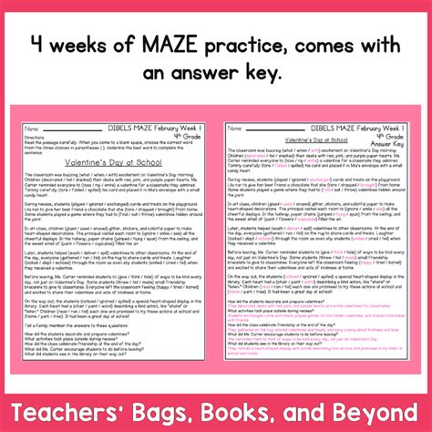 4th And 5th Grade Practice Pages For Dibels 8 Teachers Bags Books