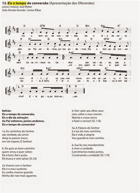 ANIMAÇÃO DE MISSAS GRUPOS DE CANTOS PARTITURAS MISSA QUINTO DOMINGO