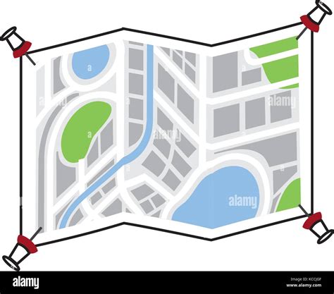Map Navigation Gps With Pointer Isolated On White Background Stock Vector Image Art Alamy