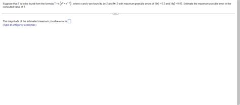 Solved Computed Value Of T The Magnitude Of The Estimated