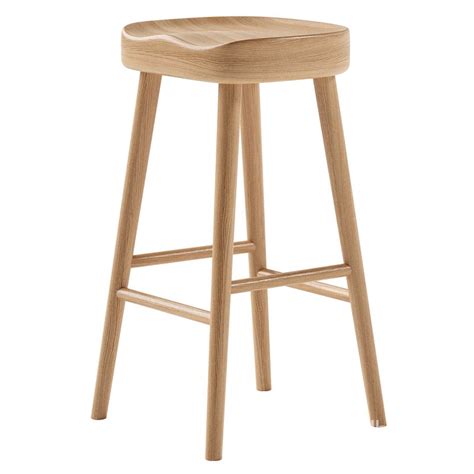 Mengwi Mango Wood Bar Stool And Weathered Oak Stool 3d Model Buy Download
