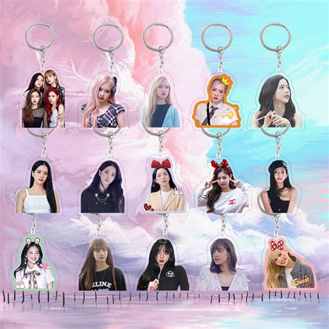 BLACKPINK Women S Team Theme Acrylic Keychain Cute LISA Pendant JISOO