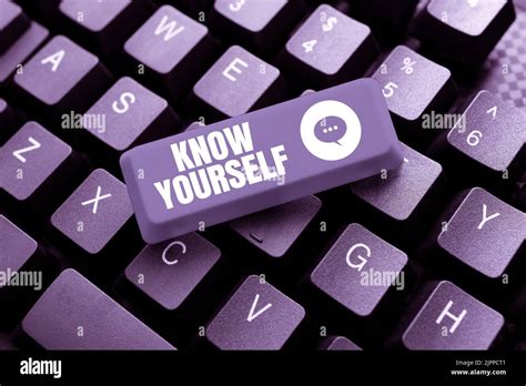 Hand Writing Sign Know Yourself Business Concept Find You