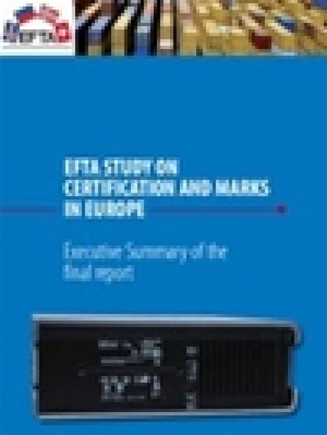 Efta Study On Certification And Marks In Europe Executive Summary Of