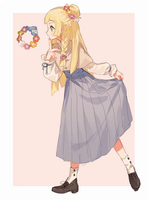 Lillie And Comfey Pokemon And More Drawn By Fua Heyvot Ifsr Danbooru