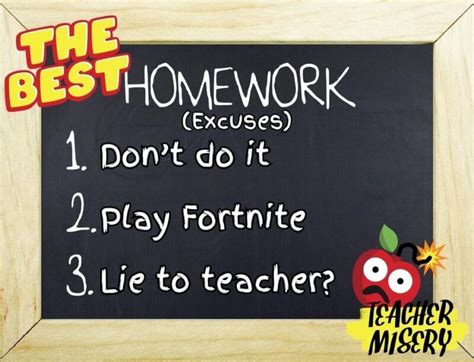 100 Funny Excuses For Not Doing Homework Ie Lies