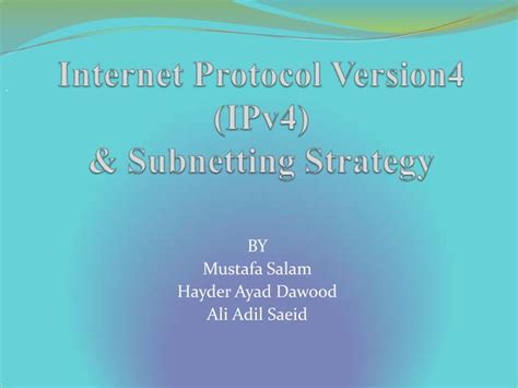 Ip Addressing And Subnetting Strategy Pptx