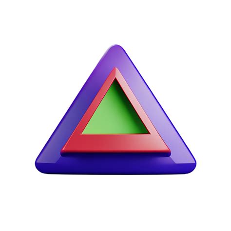 Triangle 3d Rendering Icon Illustration 28585419 Png