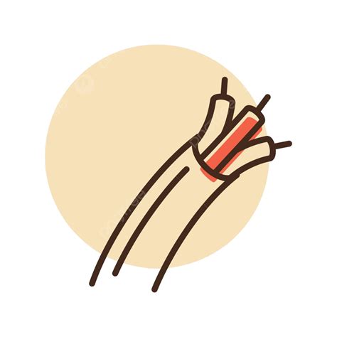 Electric Cable Vector Flat Icon Vector Dangerous Electricity Vector