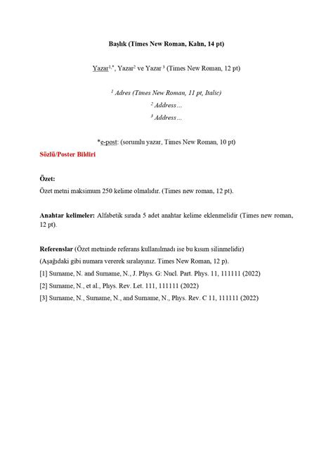 Abstract Template And Submission Guidelines Antalya Bilim Armonisi
