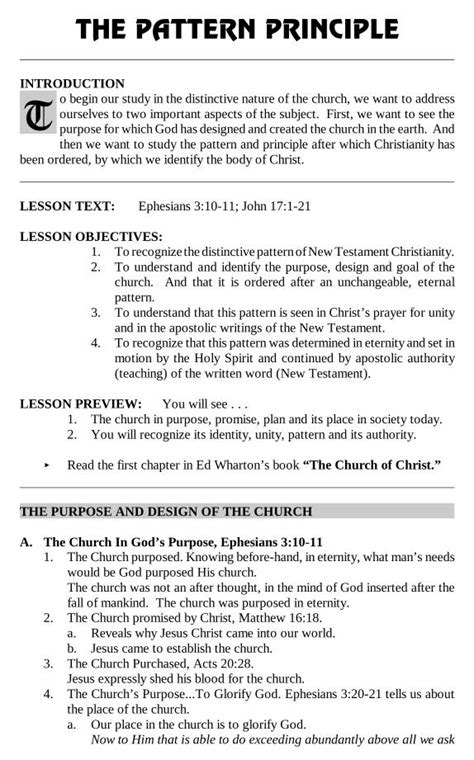 Pdf Lesson One The Pattern Principle One The Pattern Principle Introduction T To