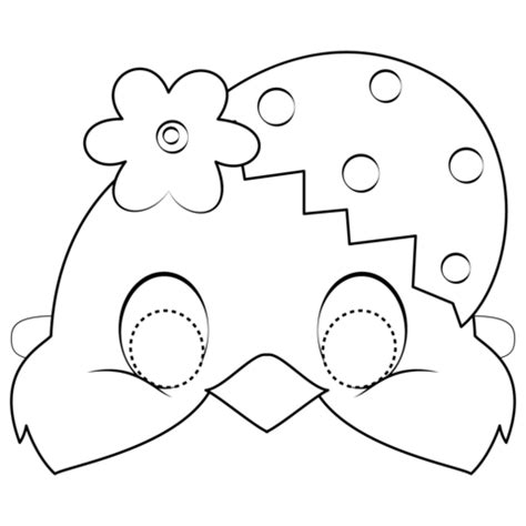 Coloriage Masque de poussin de Pâques Coloriages à imprimer gratuits