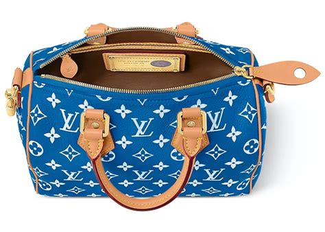 Louis Vuitton Speedy P9 Bandoulière 25 Monogram Leather Blue In Soft