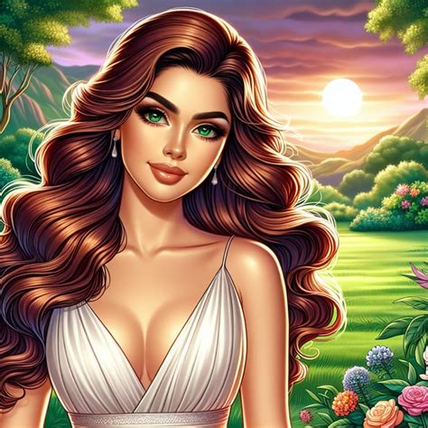 Tranquil Green Garden Beautiful Woman In Enchanting Scene Ai Art Generator Easy Peasy Ai