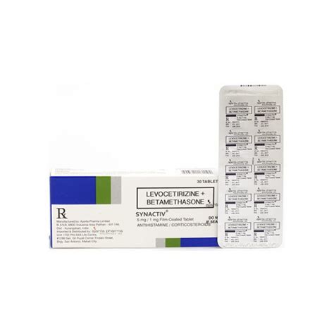 Synactiv Levocetirizine Dihydrochloride Betamethasone Sodium