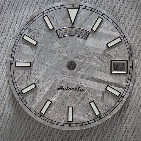 Dial Maker Natural Meteorite Dial For Nh36 Movement Bgw9 Lume Dial