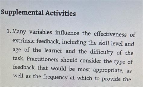 Solved 1 Many Variables Influence The Effectiveness Of