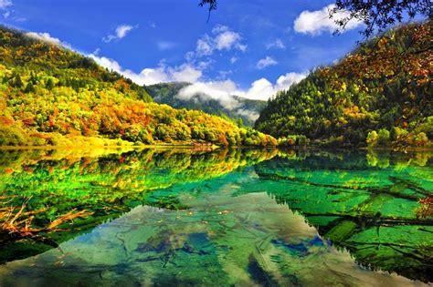 Descubre TU MUNDO El Precioso Y Colorido Lago De Las 5 Flores En China