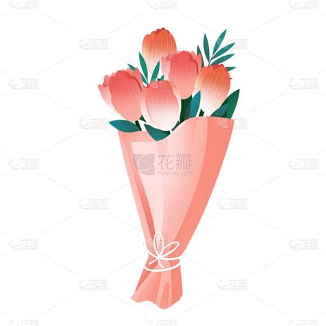 卡通感母亲节花元素贴纸