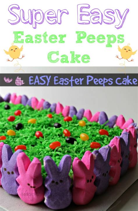Easy Easter Peeps Cake Foody Schmoody Blog