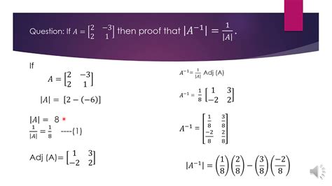 Proof That A −1 1 A Linear Algebra Youtube