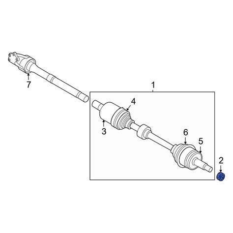 Hyundai OE 495514T000 - Front CV Joint Nut