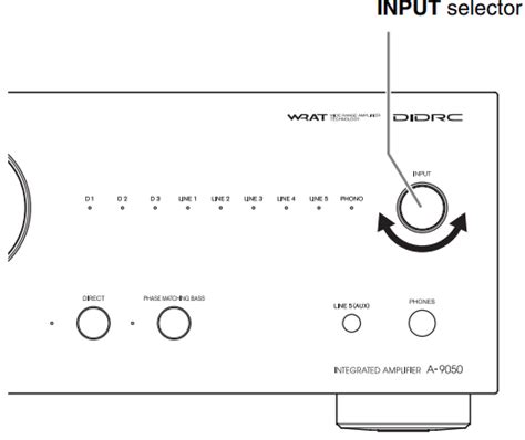 A 9030 9050 Selecting The Input Source Onkyo Product Support