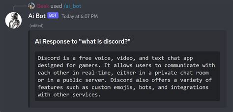 GitHub Geekeh Discord AI Chat Short And Simple Ai Chat Using