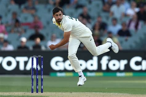 Mitchell Starc Bowling Under Lights