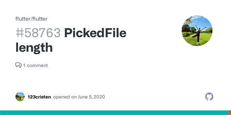 Pickedfile Length · Issue 58763 · Flutterflutter · Github