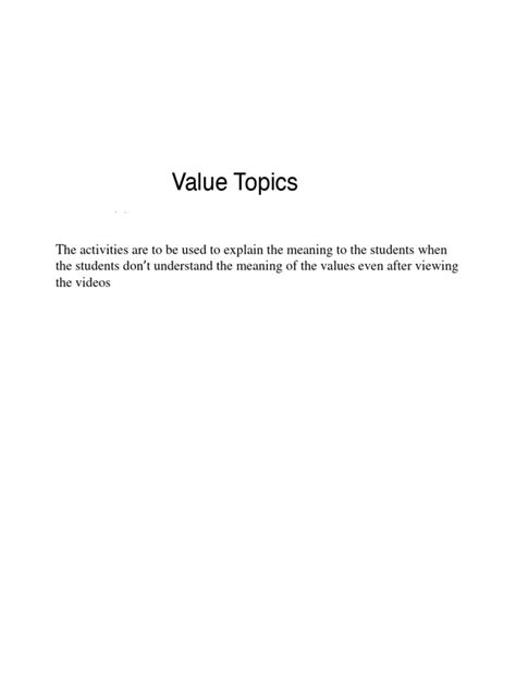 Assembly Guidelines For Values Pdf Hand