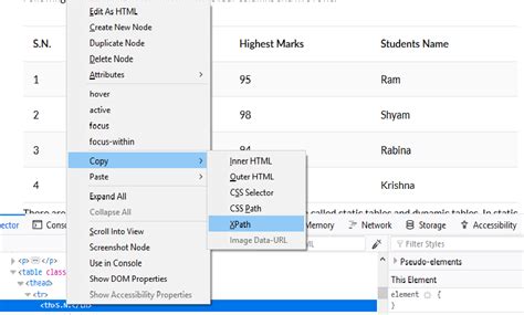 Handling Static Dynamic Tables Using Selenium WebDriver InfoTechSite