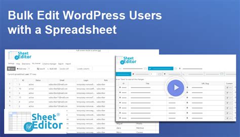 Wp Sheet Editor User Profile Premium Bulk Edit Wp Users Gpl Good