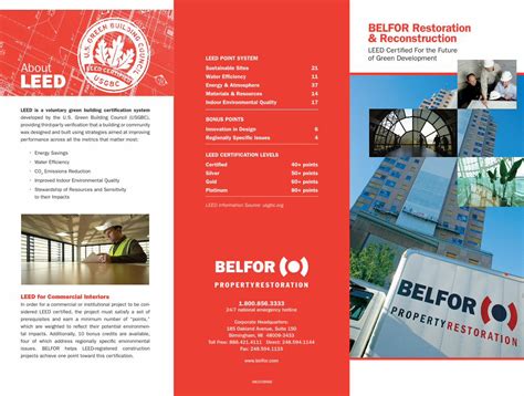 Pdf About Leed Belfor · Leed Is A Voluntary Green Building Certification System Developed By
