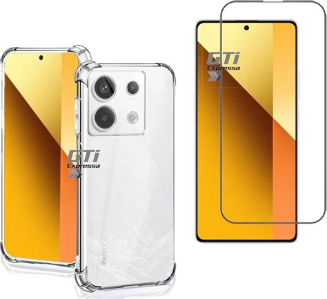 Kit Capa Anti Impacto E Película De Vidro 3d 9d Compatível Com Xiaomi