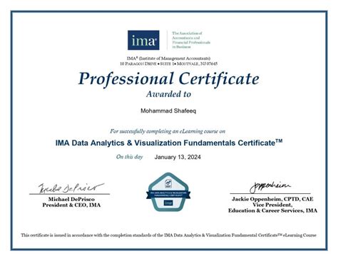 Completed Data Analytics And Visualization Certificate Mohammad Shafeeq