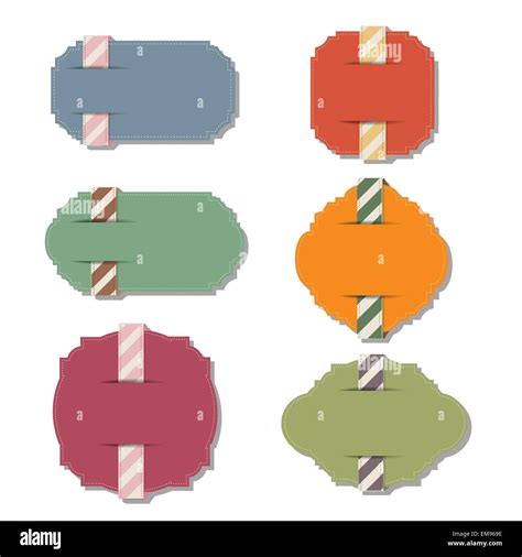 Label Items Set Isolated On White Format Stock Vector Image And Art Alamy
